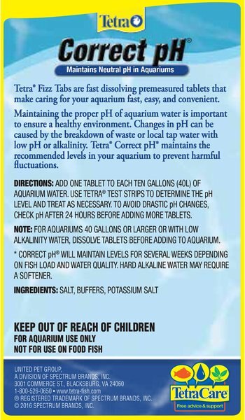 TETRA Correct pH 7.0 Freshwater Conditioner, 8 count - Chewy.com
