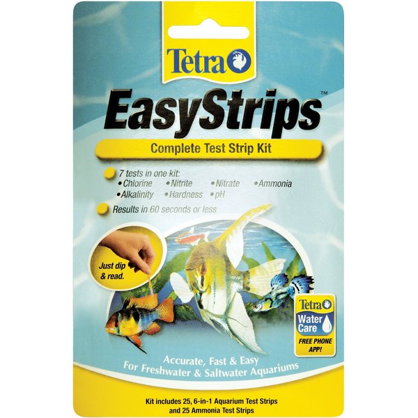 TETRA EasyStrips 6-in-1 Freshwater & Saltwater Aquarium Test Strips, 25 ...
