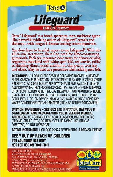 TETRA Lifeguard All-in-One Bacterial & Fungus Treatment, 12 count ...