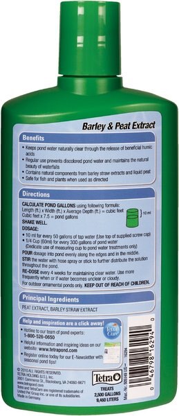 TETRA Pond Barley & Peat Extract Clear Water Treatment, 16.9-fl oz ...