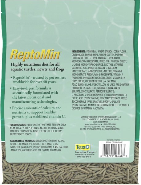 TETRA ReptoMin Floating Sticks Turtle & Amphibian Food, 2.64-lb bucket ...