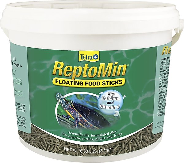 TETRA ReptoMin Floating Sticks Turtle & Amphibian Food, 6.83-lb bucket ...