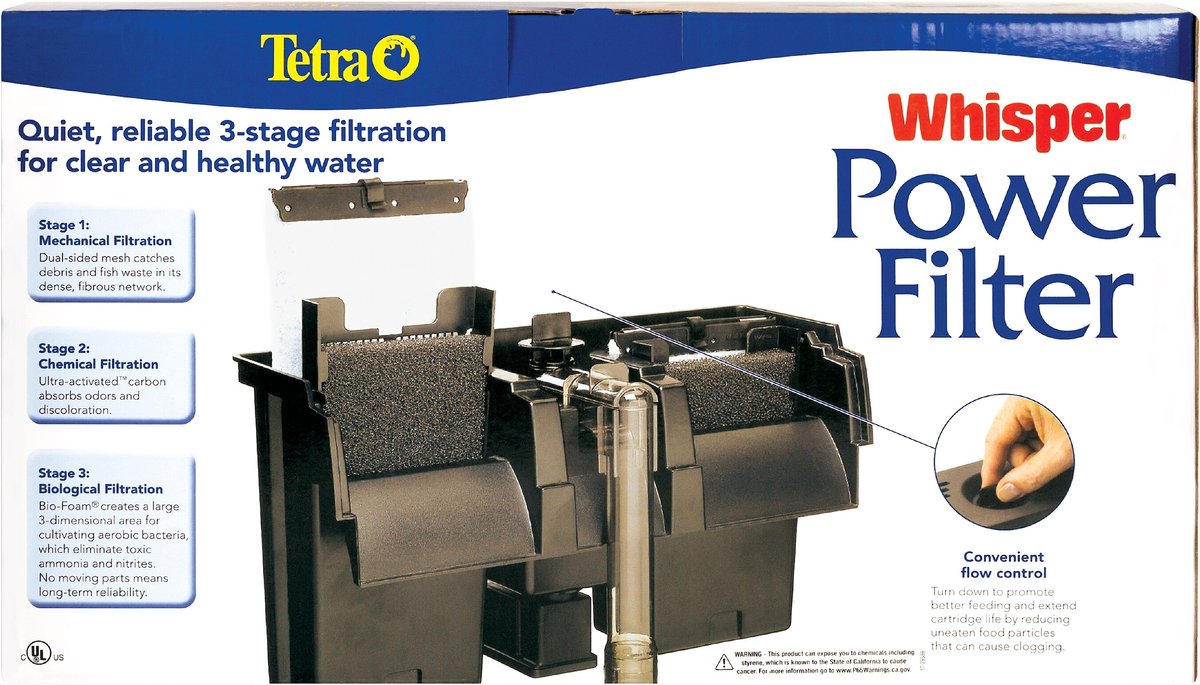 TETRA Whisper Aquarium Power Filter, 30-60 gal - Chewy.com