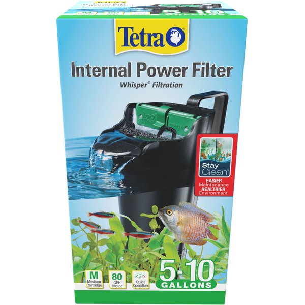 TETRA Whisper Internal Aquarium Power Filter with BioScrubber, 5-10 gal ...