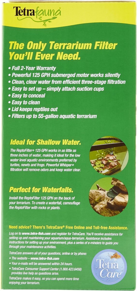 TETRAFAUNA ReptoFilter for Frogs, Newts & Turtles, Large, 125 GPH ...