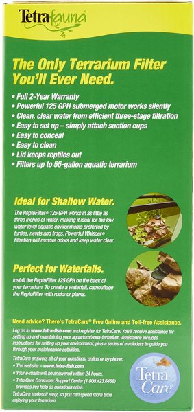 TETRAFAUNA ReptoFilter for Frogs, Newts & Turtles, Large, 125 GPH ...