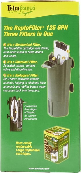 TETRAFAUNA ReptoFilter for Frogs, Newts & Turtles, Large, 125 GPH ...