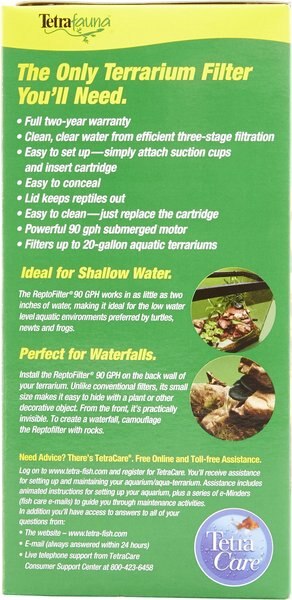 TETRAFAUNA ReptoFilter for Frogs, Newts & Turtles, Medium, 90 GPH ...