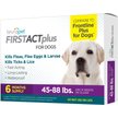 TEVRAPET FirstAct Plus Flea & Tick Spot Treatment for Dogs, 45 - 88 lbs ...