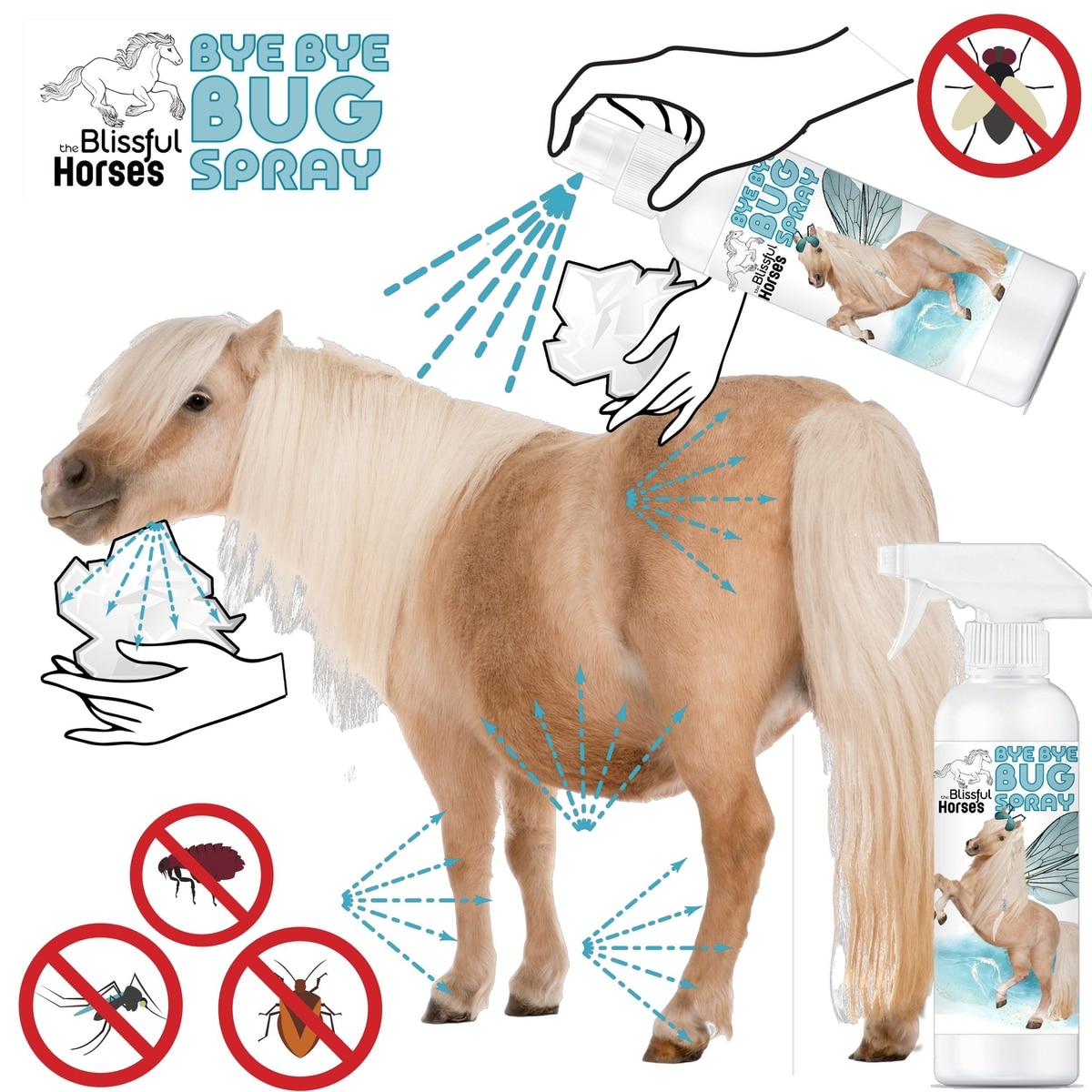 THE BLISSFUL DOG Bug Off Horse Bug Repellent Spray, 16-fl oz bottle ...
