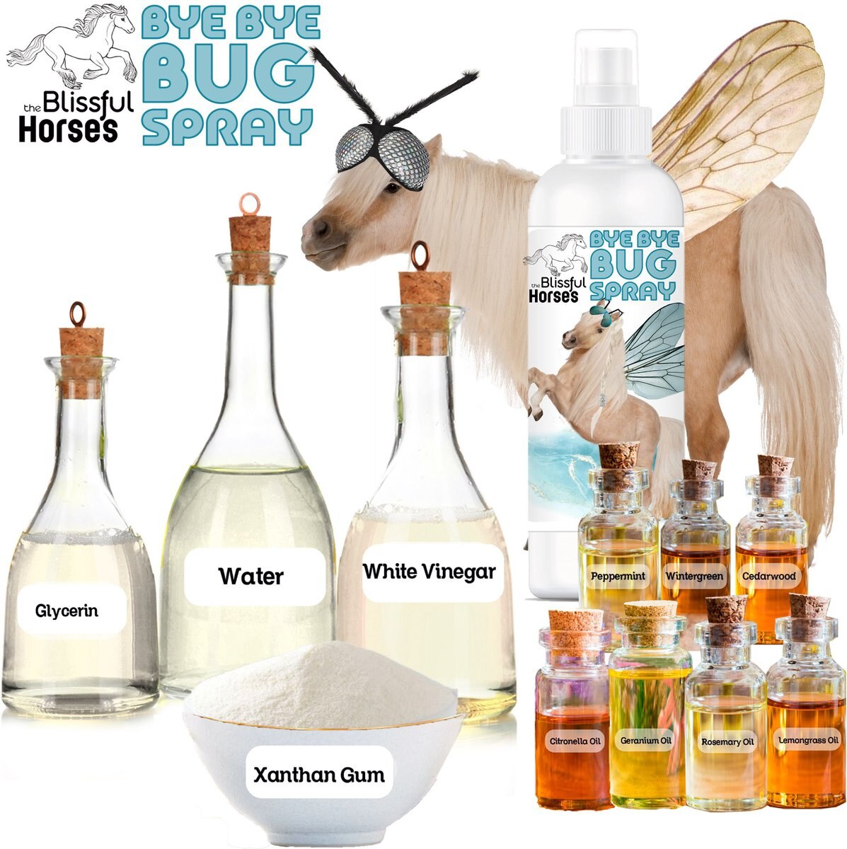 THE BLISSFUL DOG Bug Off Horse Bug Repellent Spray, 16-fl oz bottle ...