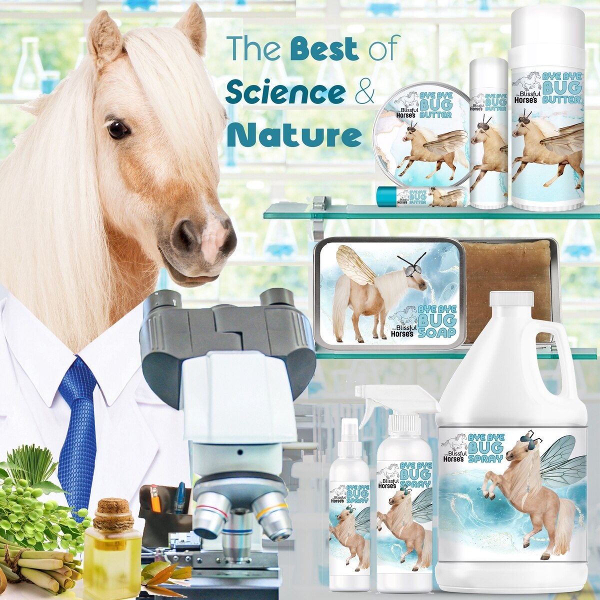 THE BLISSFUL DOG Bug Off Horse Bug Repellent Spray, 16-fl oz bottle ...