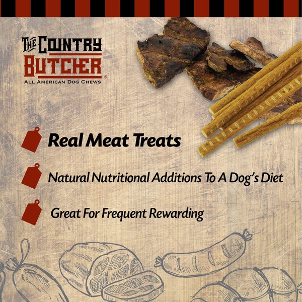THE COUNTRY BUTCHER Pork Roll Dog Treats, Small, 3 count - Chewy.com