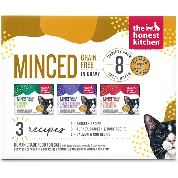 THE HONEST KITCHEN Human Grade Chicken, Salmon & Turkey Variety Pack ...