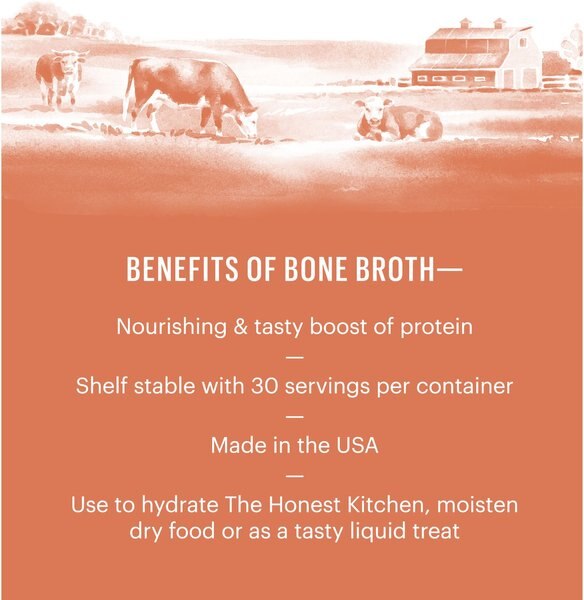 THE HONEST KITCHEN Daily Boosters Beef Bone Broth with Turmeric for ...