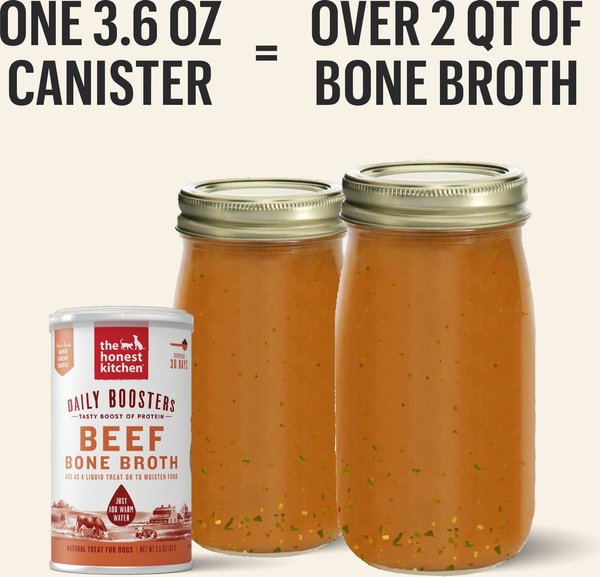 THE HONEST KITCHEN Daily Boosters Beef Bone Broth with Turmeric for ...