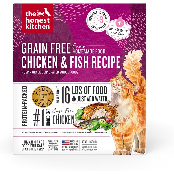 THE HONEST KITCHEN Human Grade Dehydrated Chicken & Fish Grain-Free Cat ...