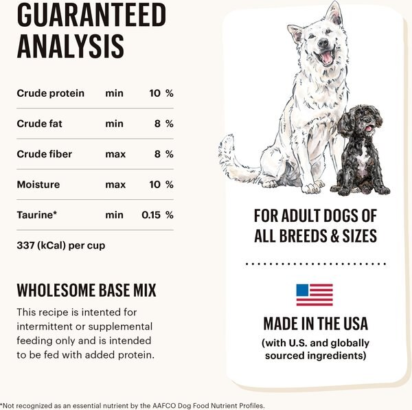 THE HONEST KITCHEN Fruit & Veggie Grain-Free Dehydrated Dog Base Mix, 7 ...