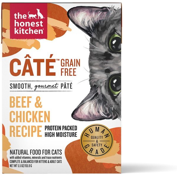 THE HONEST KITCHEN Human Grade Grain-Free Beef & Chicken Pate Wet Cat ...