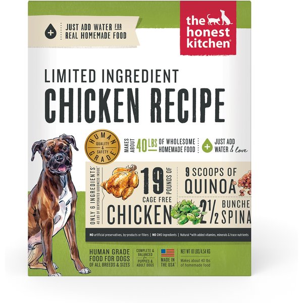THE HONEST KITCHEN Whole Grain Chicken Recipe Dehydrated Dog Food, 10 ...