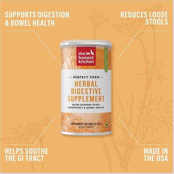 THE HONEST KITCHEN Perfect Form Herbal Digestive Dog & Cat Supplement ...