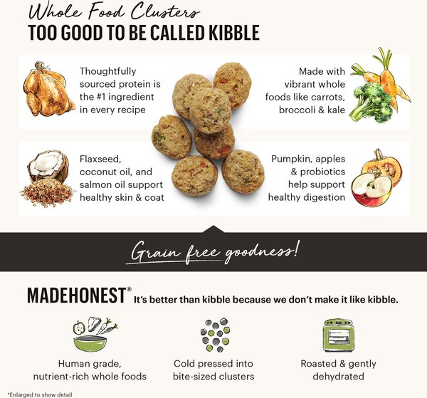 THE HONEST KITCHEN Whole Food Clusters Chicken Recipe Small Breed Grain ...