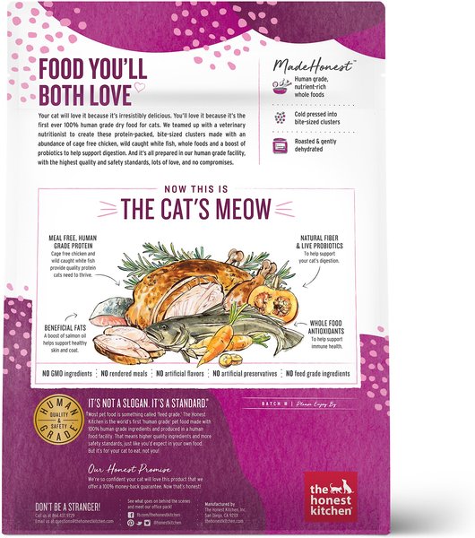 THE HONEST KITCHEN Whole Food Clusters Grain-Free Chicken & Fish Dry ...