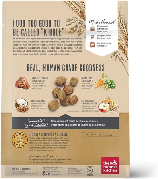 THE HONEST KITCHEN Whole Food Clusters Whole Grain Beef & Oat Dry Dog ...