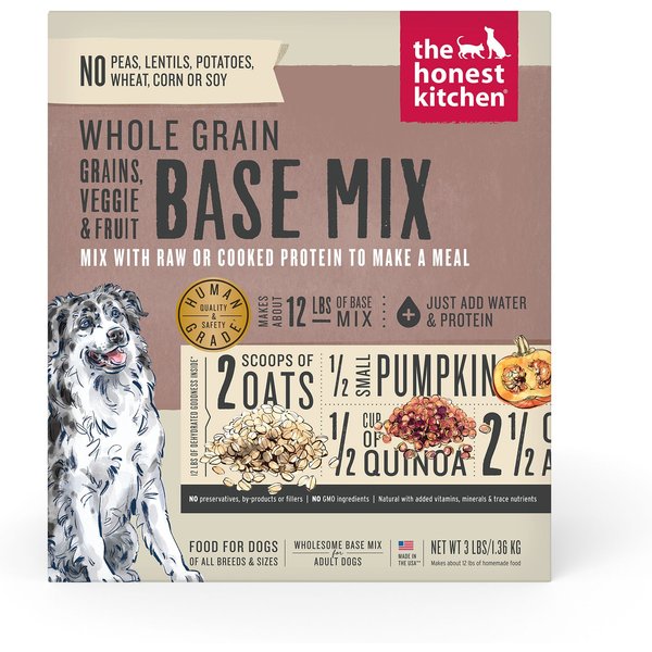 THE HONEST KITCHEN Whole Grain Beef Recipe Dehydrated Dog Food, 2-lb ...