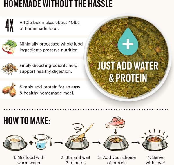 THE HONEST KITCHEN Whole Grain, Veggie & Fruit Base Mix Dehydrated Dog ...