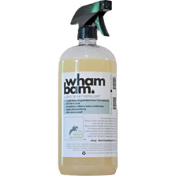 THE INFUSED EQUESTRIAN Wham Bam Coat Fly insect Repellent Horse Spray ...