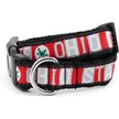 THE LICENSE HOUSE Ohio State Colorblock Dog Collar, Scarlet/Gray, Small ...