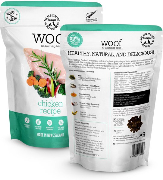 THE NEW ZEALAND NATURAL PET FOOD CO. Woof Chicken Air Dried Dog Food, 3 ...