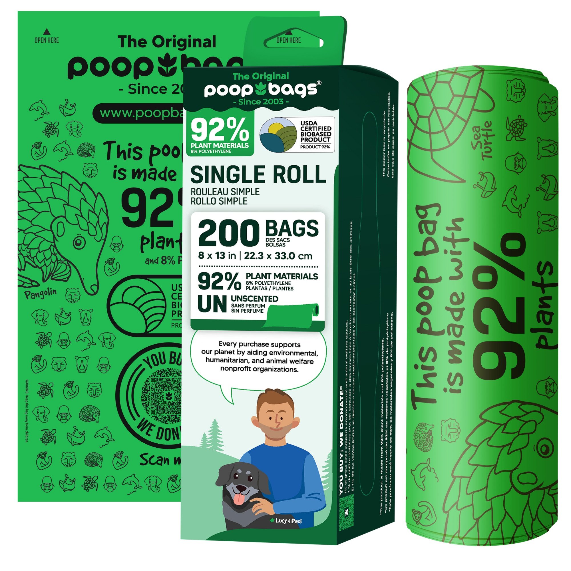 Product Reviews for THE ORIGINAL POOP BAGS 92% Plant-Based Dog Poop ...