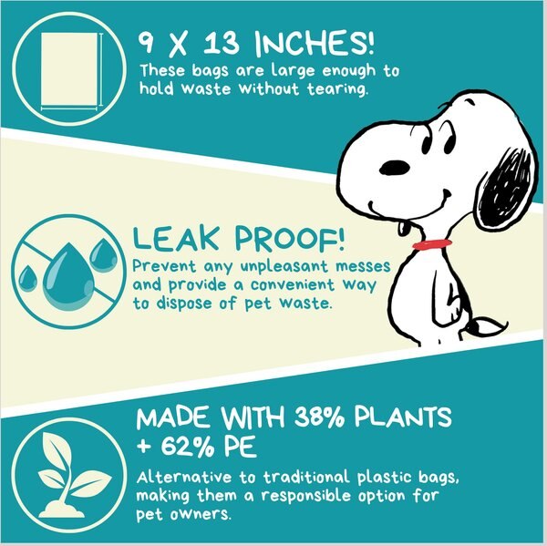 THE ORIGINAL POOP BAGS Peanuts USDA Biobased Dog Poop Bags, 360 count ...