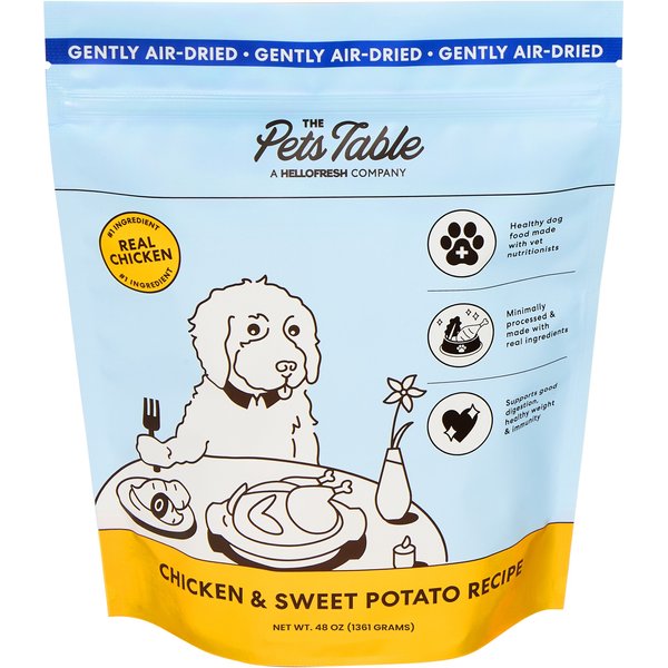 THE PETS TABLE Chicken & Sweet Potato Air-Dried Dog Food, 48-oz bag ...