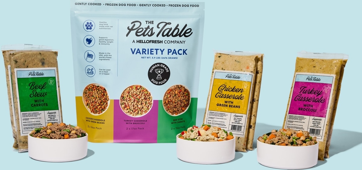 THE PETS TABLE Freshly-Made Frozen Human-Grade Variety Pack Dog Food ...