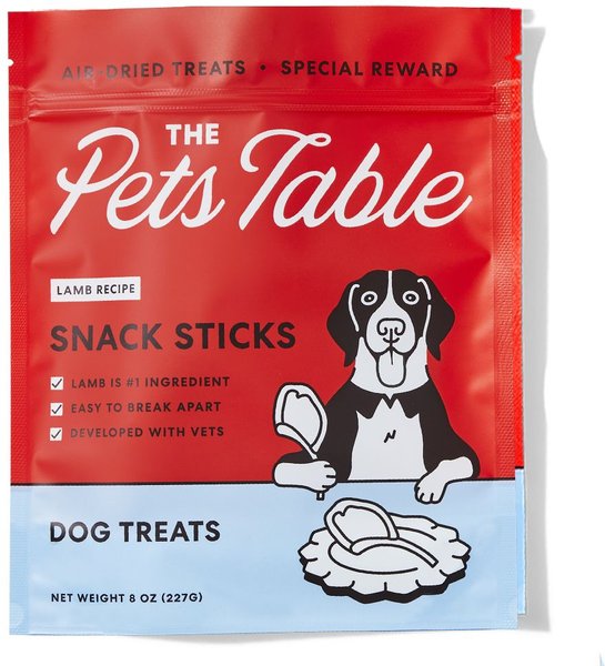 THE PETS TABLE Lamb Limited Ingredient Diet Air-Dried Dog Treats, 8-oz ...