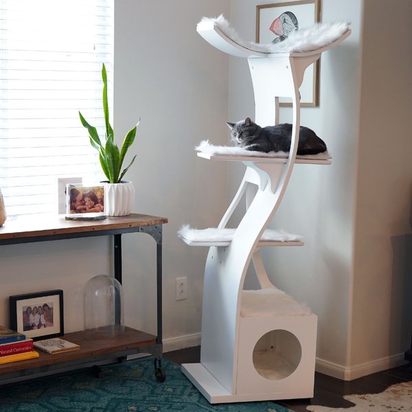 MAU Ivy Cat Tree, Large, White - Chewy.com