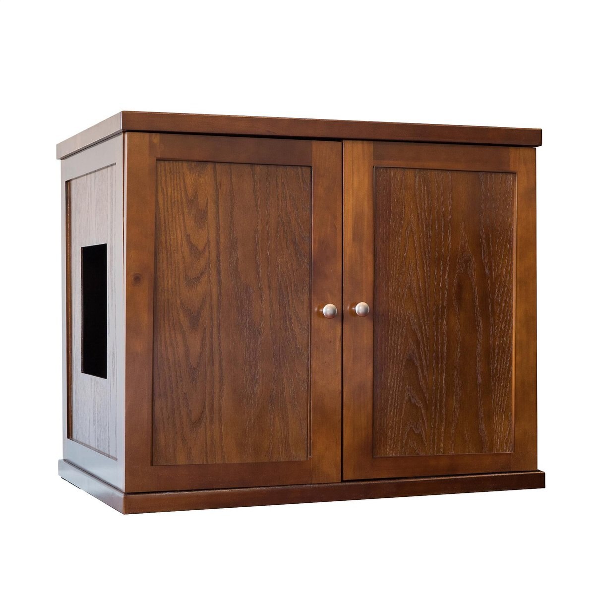 THE REFINED FELINE Refined Deluxe Cat Litter Box, Mahogany, X-Large ...