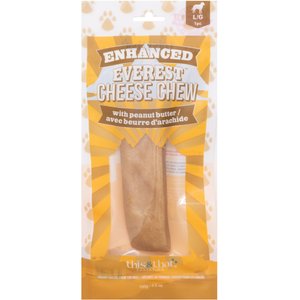 THIS AND THAT CANINE COMPANY Enhanced Large Everest Cheese Chew Peanut ...