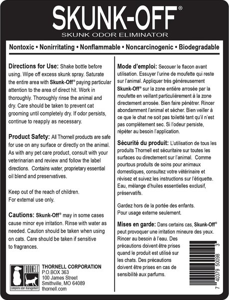 THORNELL Skunk-Off Shampoo, 8-fl oz bottle - Chewy.com