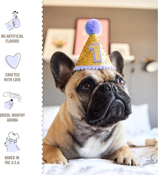 THREE DOG BAKERY Birthday Confetti Lick’n Crunch Cookie Puppy Treats ...