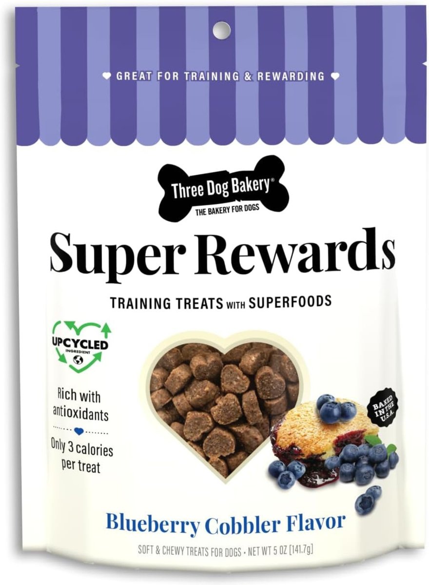 Discontinued - THREE DOG BAKERY Super Rewards Training Treats Blueberry ...