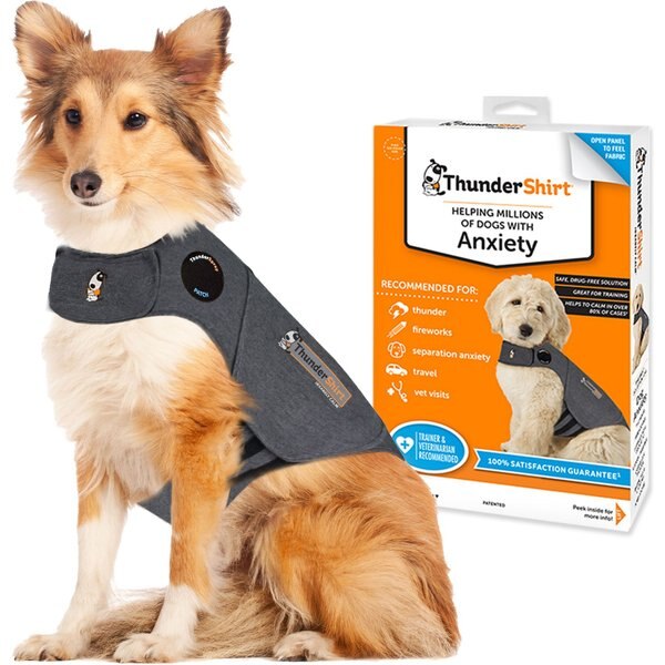THUNDERSHIRT Classic Anxiety Calming Vest For Dogs Heather Grey