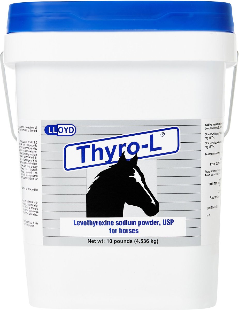 THYRO-L (levothyroxine sodium) Powder for Horses, 10-lb - Easy Refills ...