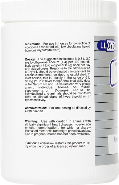THYRO-L (levothyroxine sodium) Powder for Horses, 1-lb - Easy Refills ...
