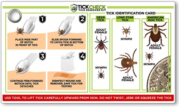 TICKCHECK Remover Spoon with Tick ID Card, 3-pack - Chewy.com