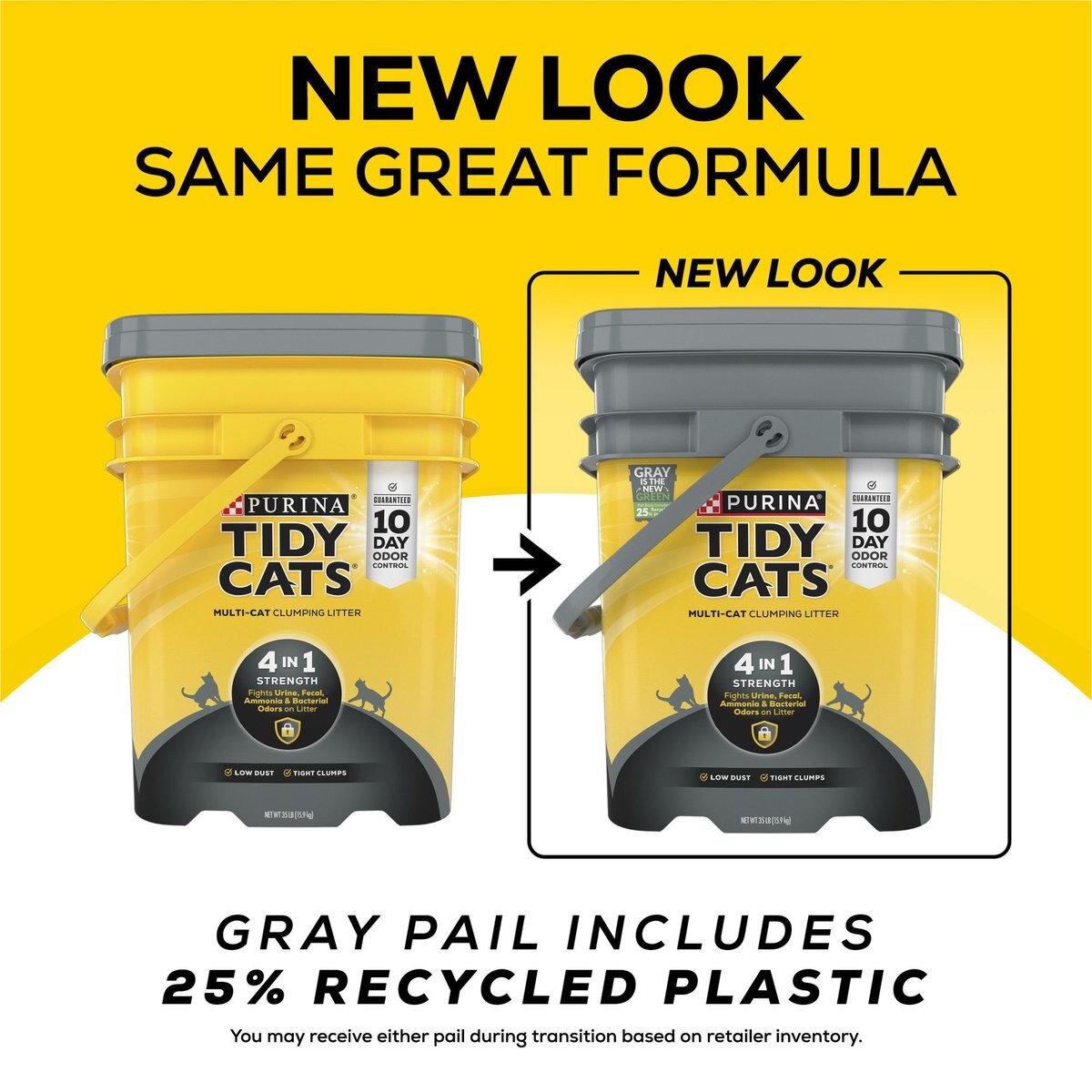 TIDY CATS 4-in-1 Scented Clumping Clay Cat Litter, 35-lb pail, bundle ...