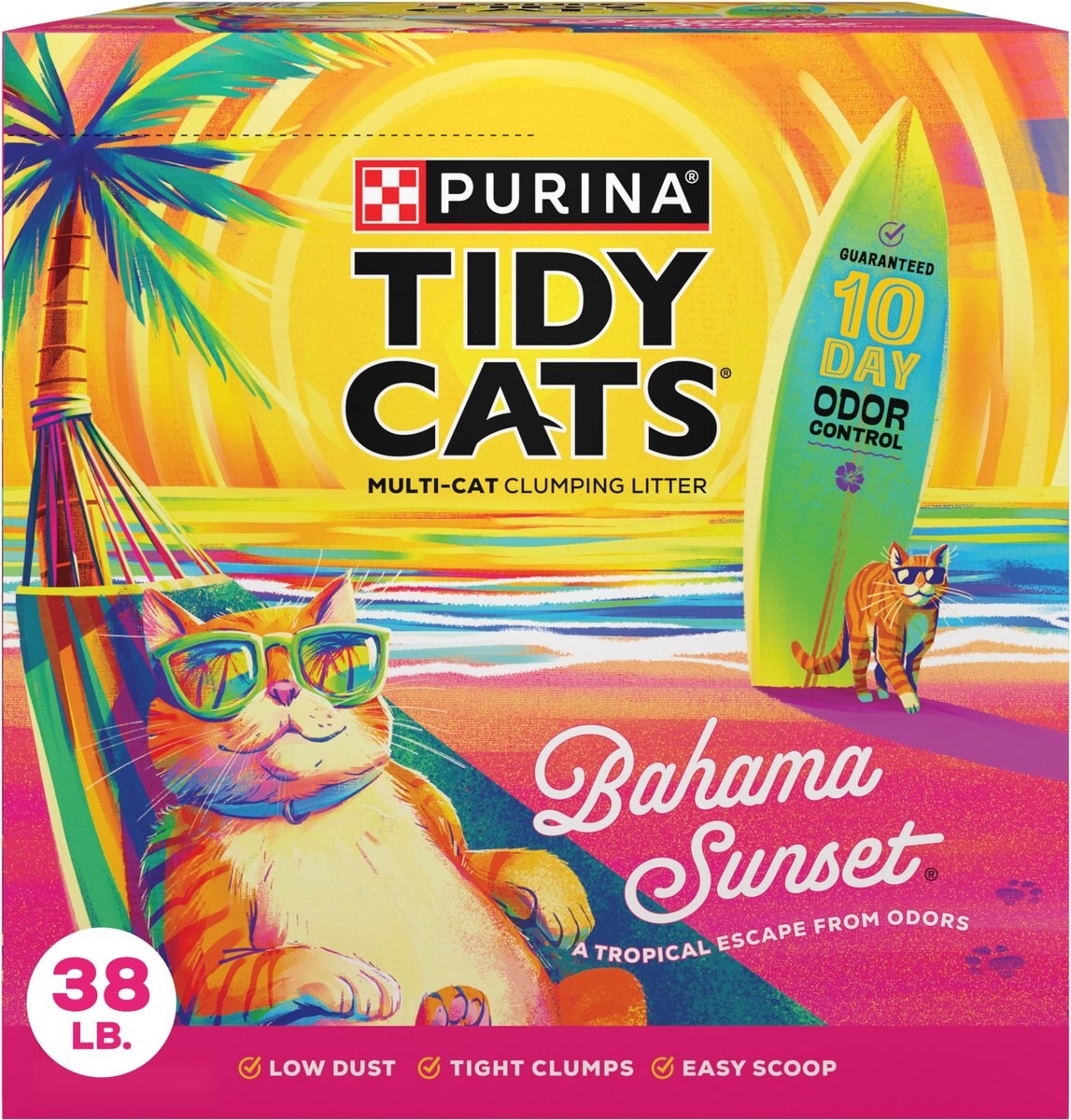 TIDY CATS Bahama Sunset Odor Control Formula Scented Clumping Cat ...